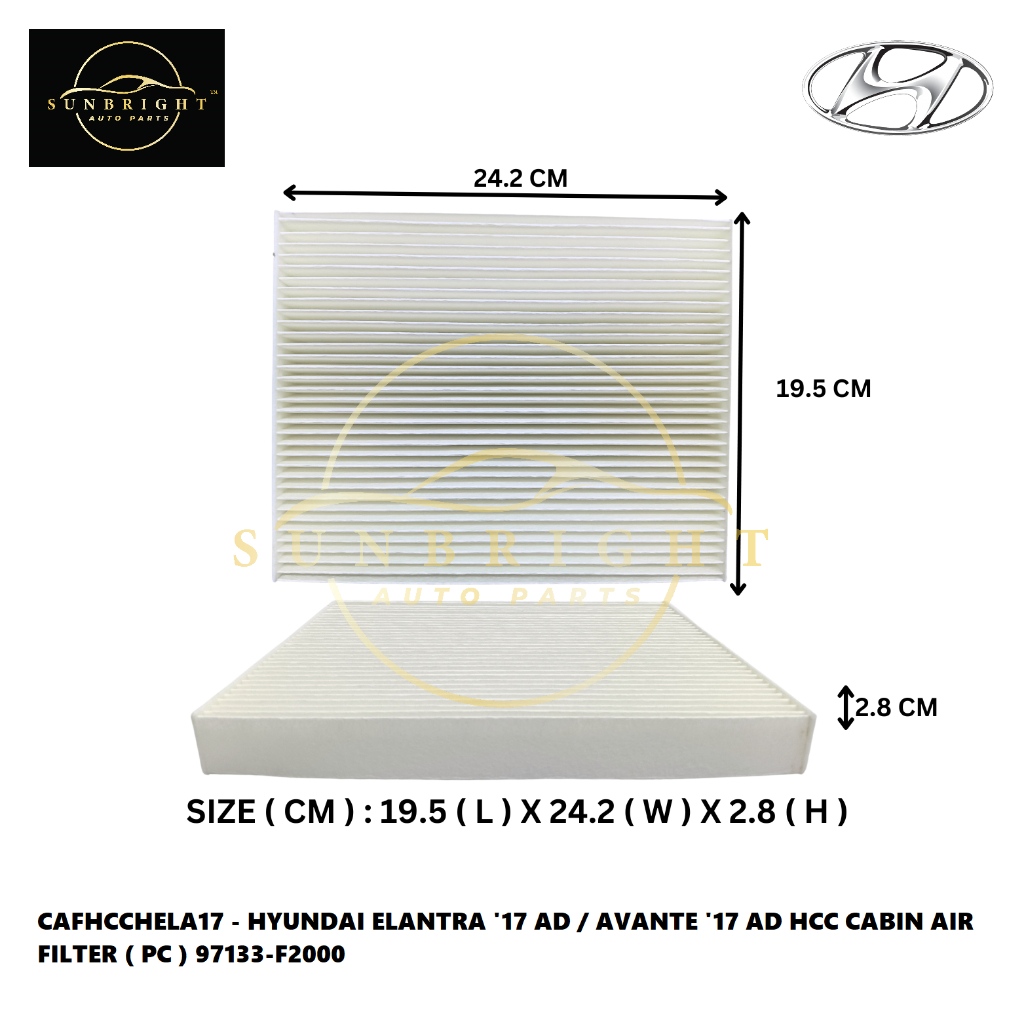 HYUNDAI ELANTRA '17 AD / AVANTE '17 AD HCC CABIN AIR FILTER ( PC ...
