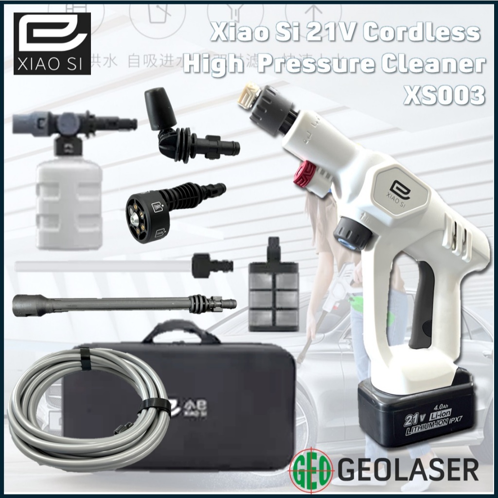 XIAO SI 21V CORDLESS HIGH PRESSURE WASHER CLEANER WATERJET XS003 WITH ...