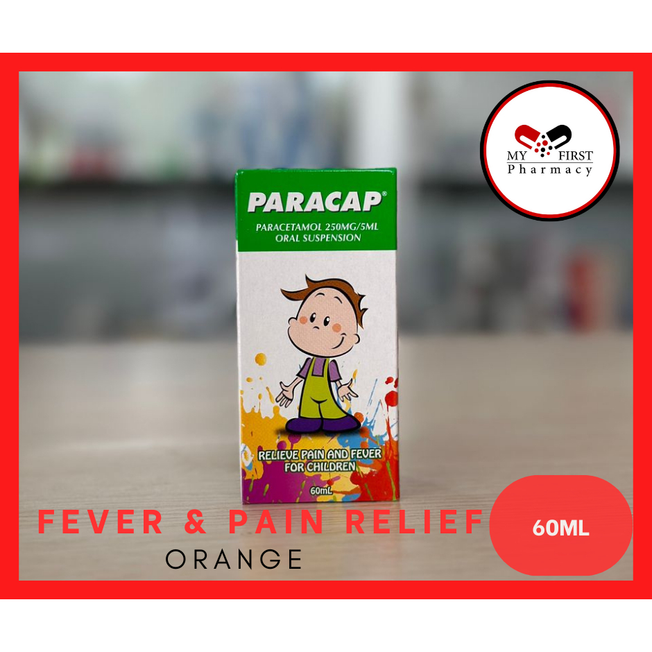 PARACAP Paracetamol 250MG/5ML Suspension 60ml For Children (Pain ...