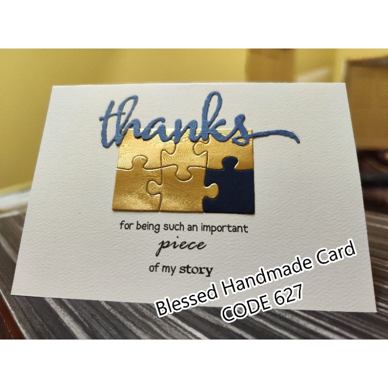 Handmade cards - Thank you card for someone special (A6 size- folded ...