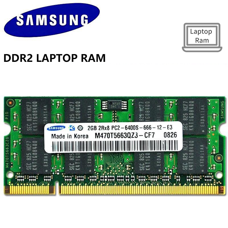 Samsung Notebook RAM 2GB DDR2 667mhz 800mhz 2RX8 PC2-6400S PC2-5300S ...