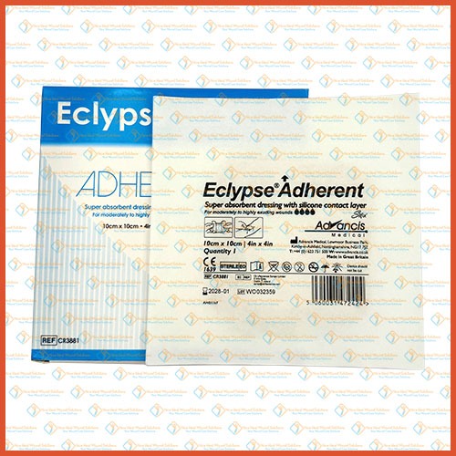 [1 PCS] Eclypse Adherent 10cm x 10cm Super Absorbent Dressing with ...