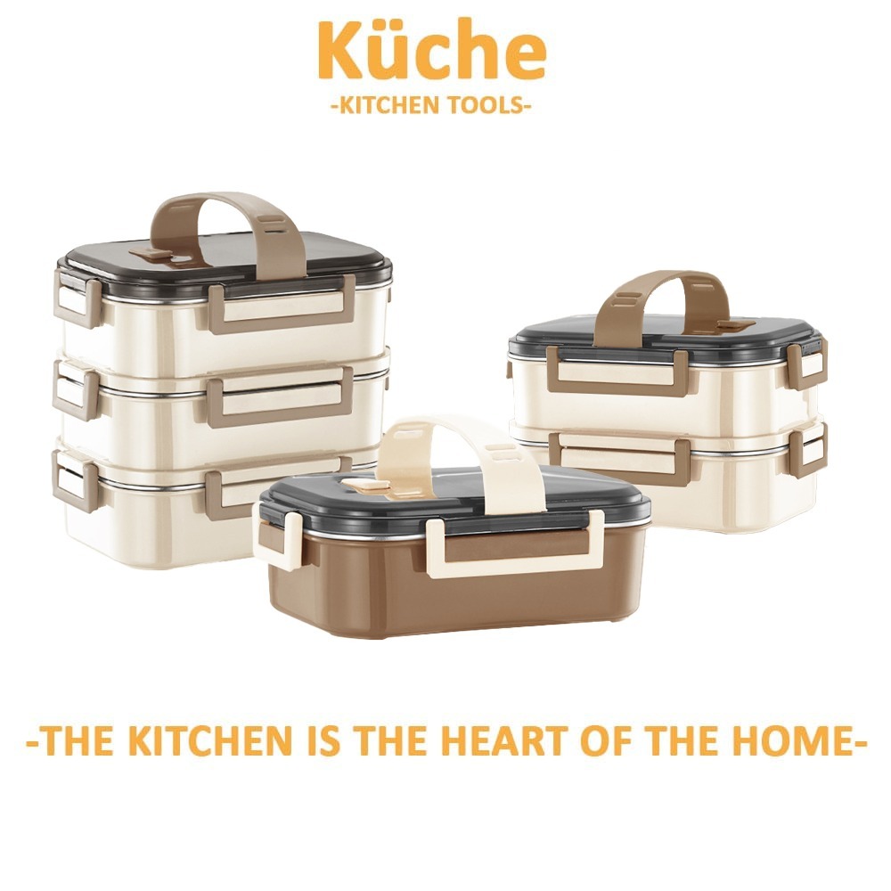 KUCHE 304 Stainless Steel Insulated Lunch Box Sealed Crisper Multi ...