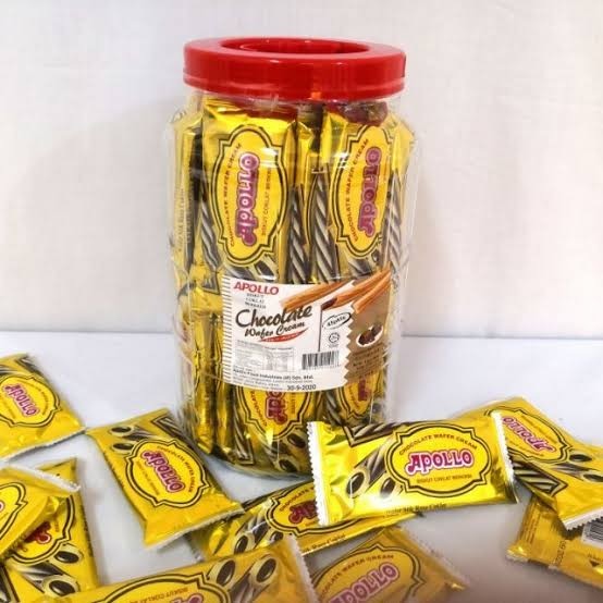 [APOLLO] Chocolate Stick Wafer 1Jar -- 45pcs | Shopee Malaysia