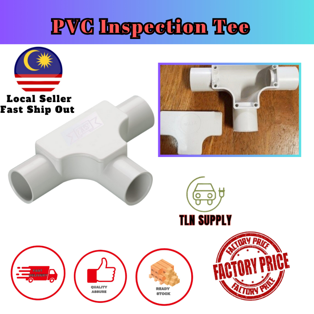 100pcs/50pcs/30pcs PVC Conduit Fitting Inspection Tee 3/4" 20mm / 1 ...