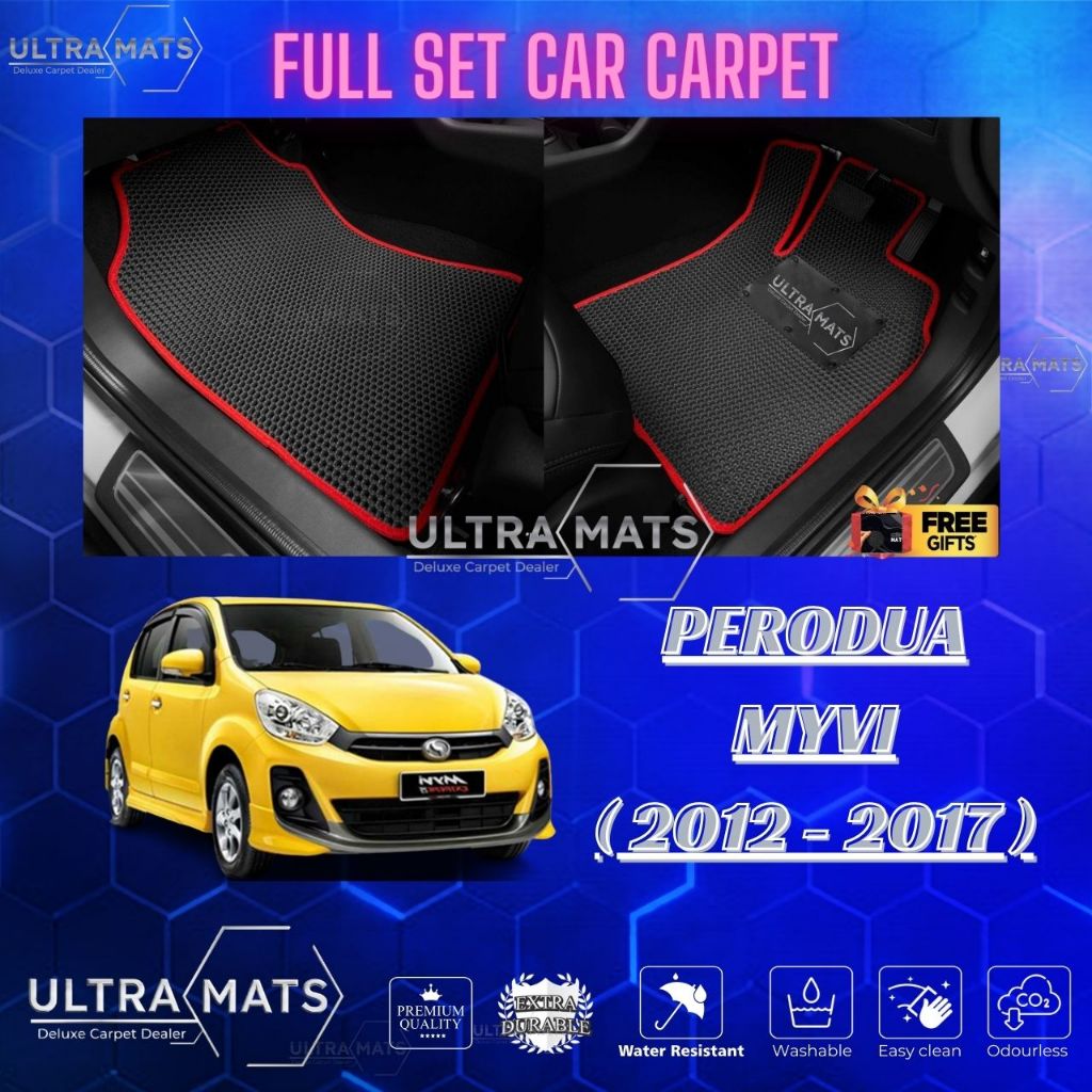 PERODUA MYVI 2012 2013 2014 2015 2016 2017 MYVI LAGI BEST CAR CARPET ...