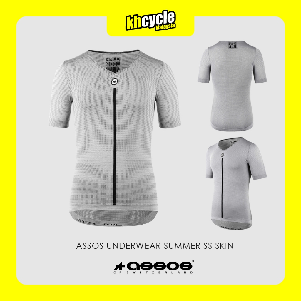 Assos Base Layers Summer SS Skin Layer P1 (men) - grey series | Shopee ...