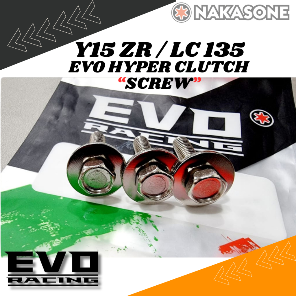 YAMAHA Y15 Y15ZR LC 135 HYPER CLUTCH SPRING SCREW/BOLT 6mm x 25mm STAINLESS STEEL SCREW NUT # ...