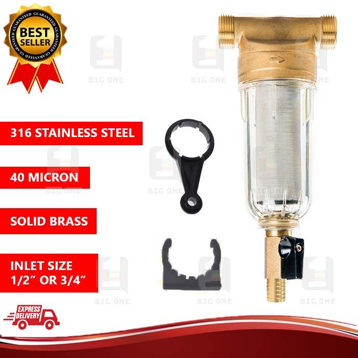 (40 MICRON) HSX-01 3/4" AND 1/2" COPPER UF STRAINER PRE FILTER WITH ...