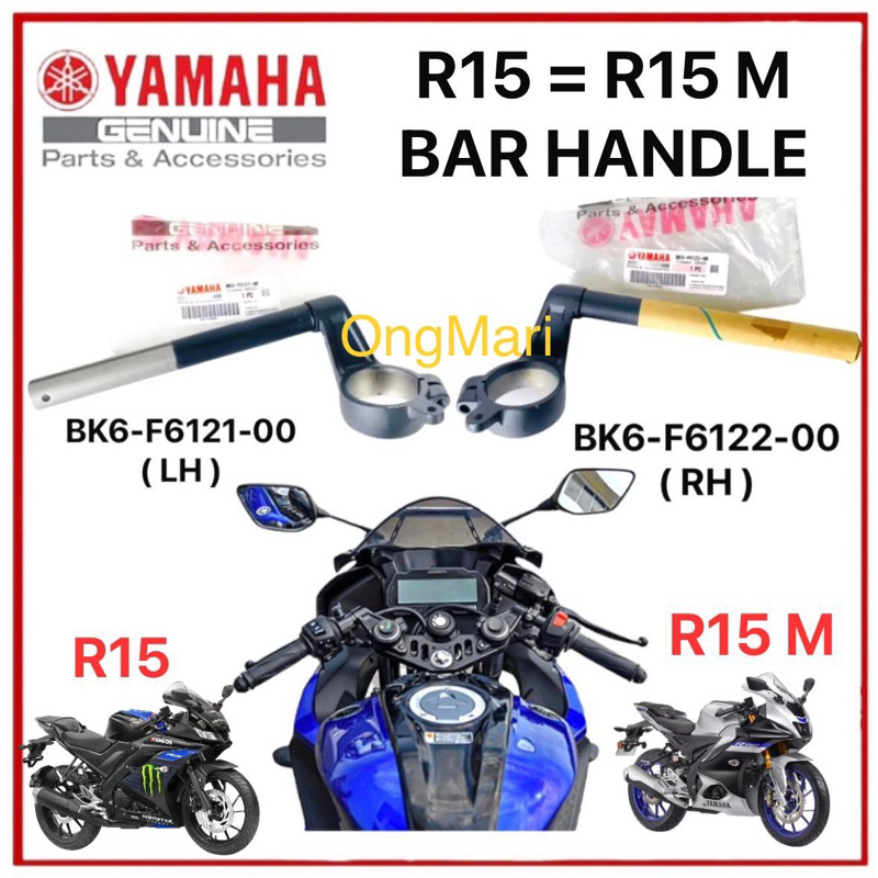 R15 R15M R 15 YZF-R15 Handle Bar Left Right Kiri Kanan Set Steering ...