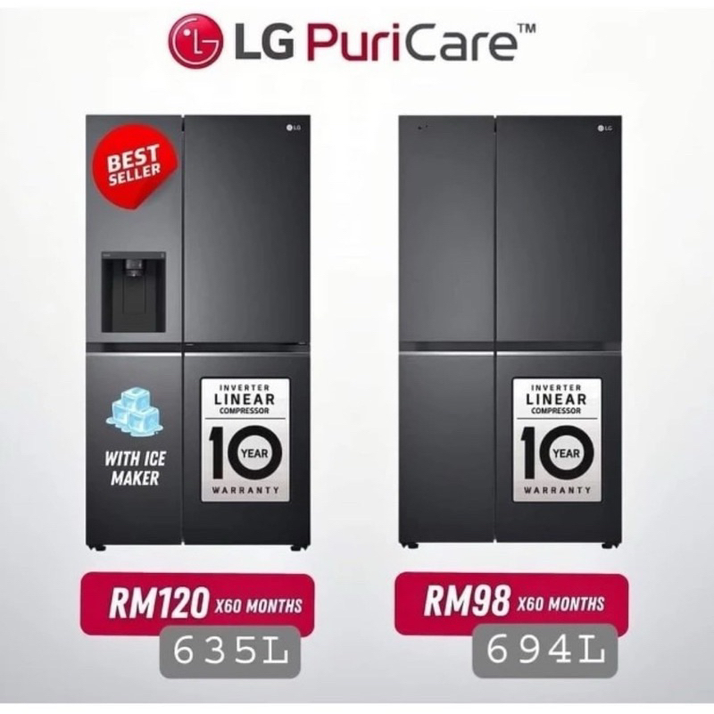 LG Refrigerator 694L RM O Deposit) [Bayar Ansuran) [Claim free gift ...
