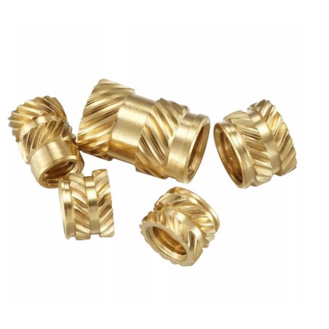 [M1.4 M2 M3 M4 M5 M6] Helical Knurled Embedded Nut / Heat Threaded Inserts Copper Heat Set ...