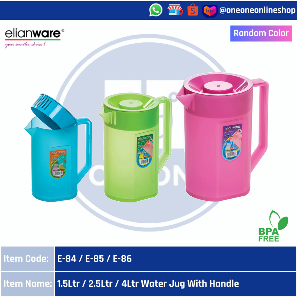 E-84 / E-85 / E-86 1.5Ltr / 2.5Ltr / 4Ltr Big Water Jug - Elianware ...