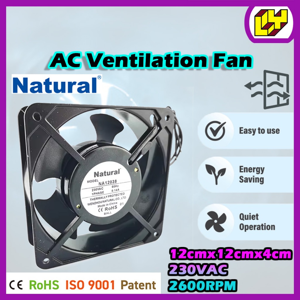 Natural Server Fan Ventilation Fan For Server Rack Mount AC 230V 240V 0 ...