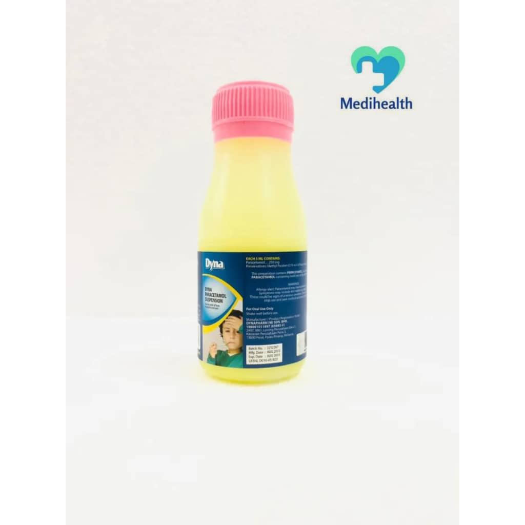 DYNA Paracetamol Suspension 250MG YELLOW (60ML) | Shopee Malaysia