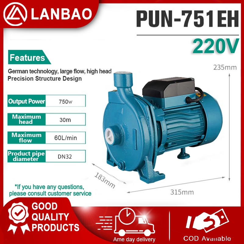 Automatic Centrifugal Water Pump High Flow 750W 1HP Home Pressure ...