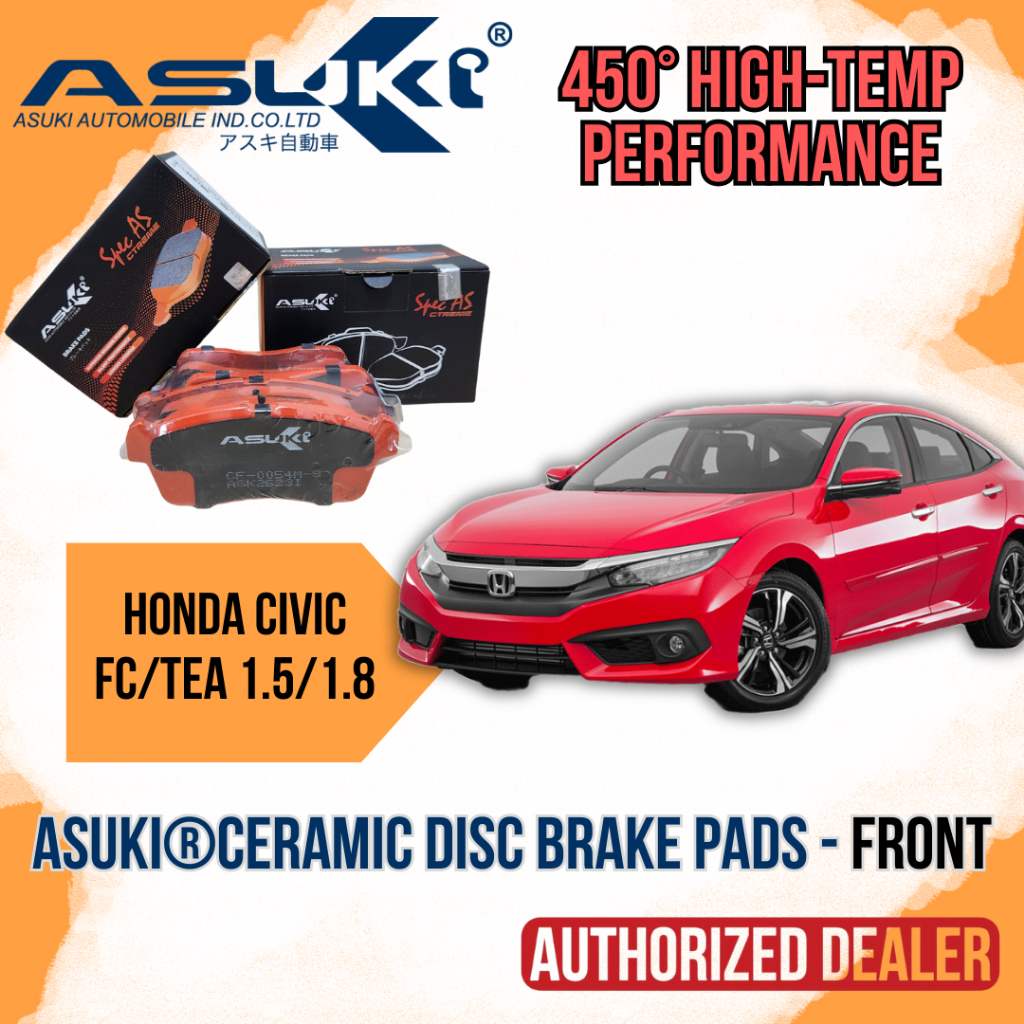 HONDA CIVIC FC / TEA 1.5T / 1.8 - ASUKI JAPAN 'Ceramic' Brake Pad ...