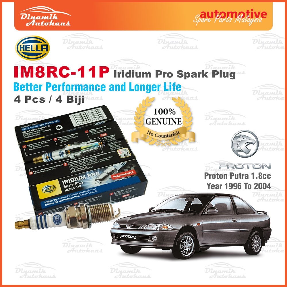 Proton Putra 1.8cc 4G93 Engine Year 1996 To 2004 Hella Iridium Pro Car ...