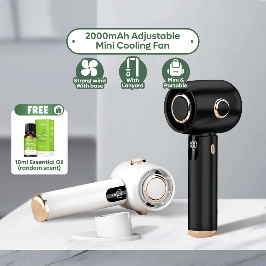 USB Mini Fan 2000mAh Mini Fan Cooling Fan Adjustable 5 Speed ...