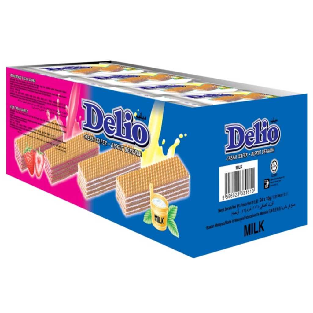 Delio Milk Cream Wafer 24pcs x 16g | Shopee Malaysia