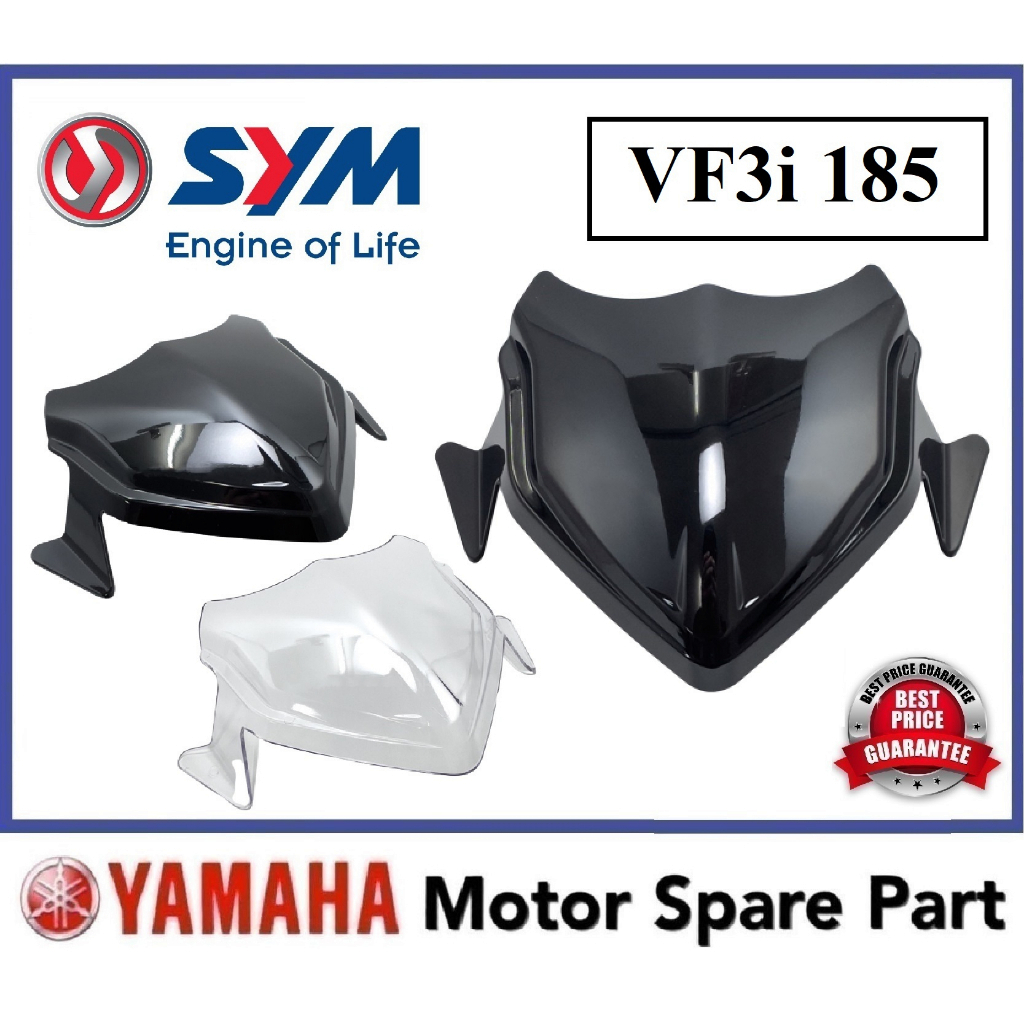 SYM VF3i COWLING VISOR 0 WIND SHIELD WINDSHIELD CERMIN LENS LEN ATAS ...