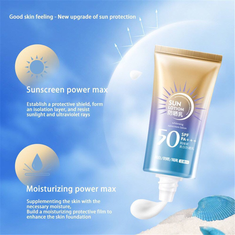 WHITENING SUNSCREEN LOTION SPF50+PA+++ losyen pelindung matahari muka ...