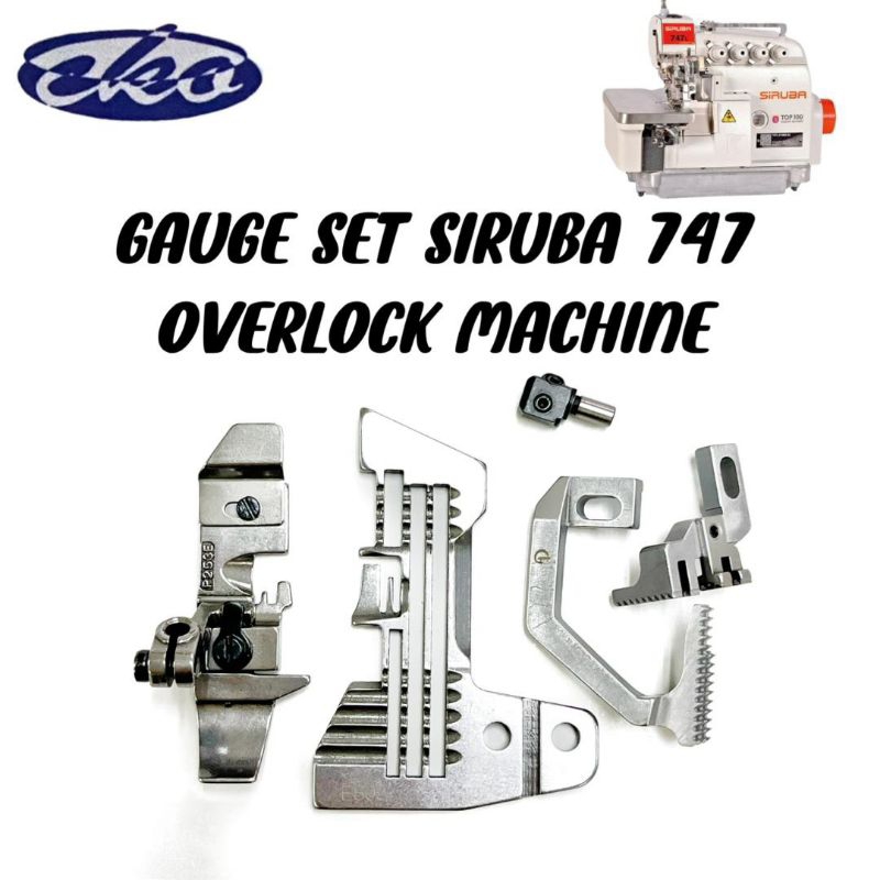 Gauge Set Siruba747 Overlock machine / Needle Plate/Feed Dog/Presser ...