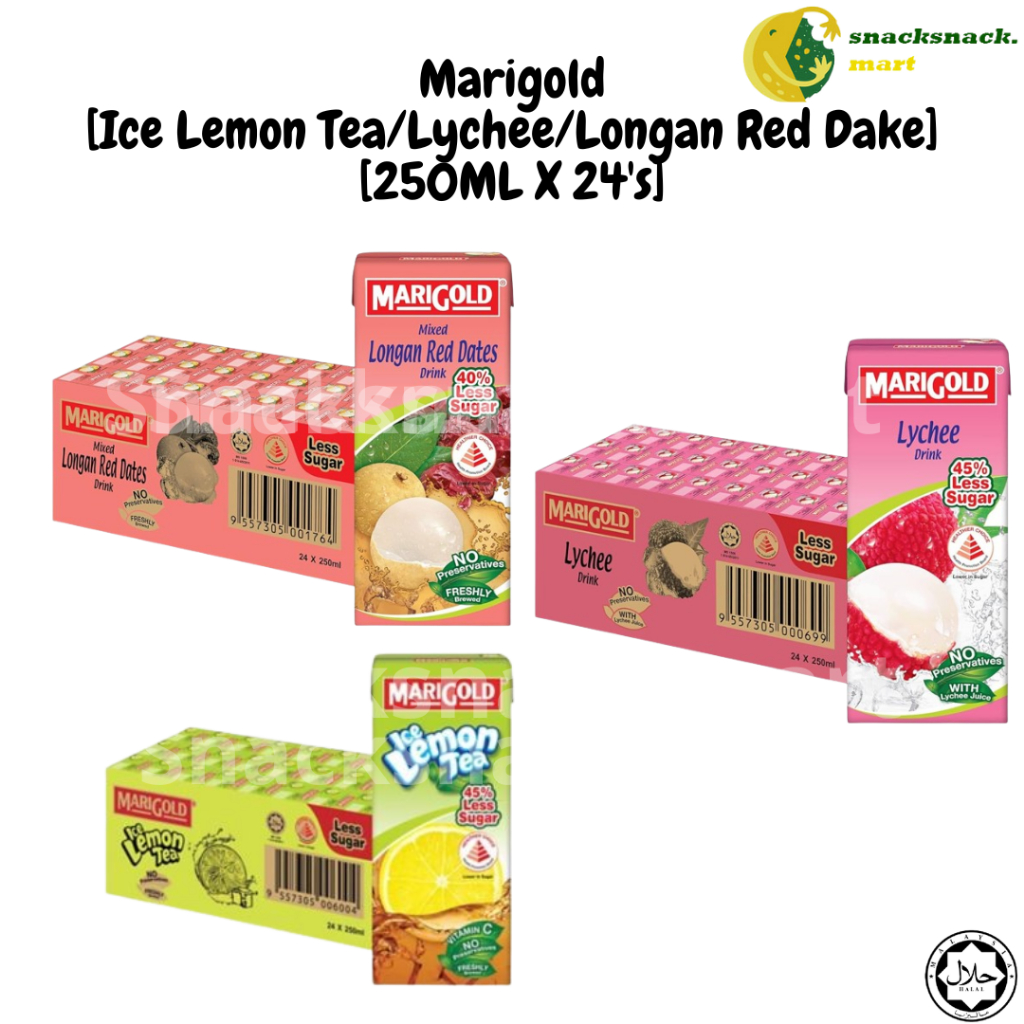 {READY STOCK} Marigold [Ice Lemon Tea/Lychee/Longan Red Dake] [250ML x ...
