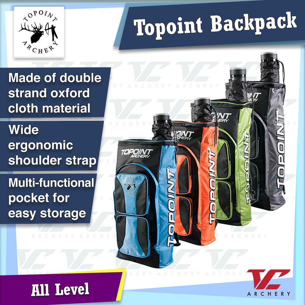 V Club Archery Topoint Recurve Backpack With Telescopic Arrow Tube ...