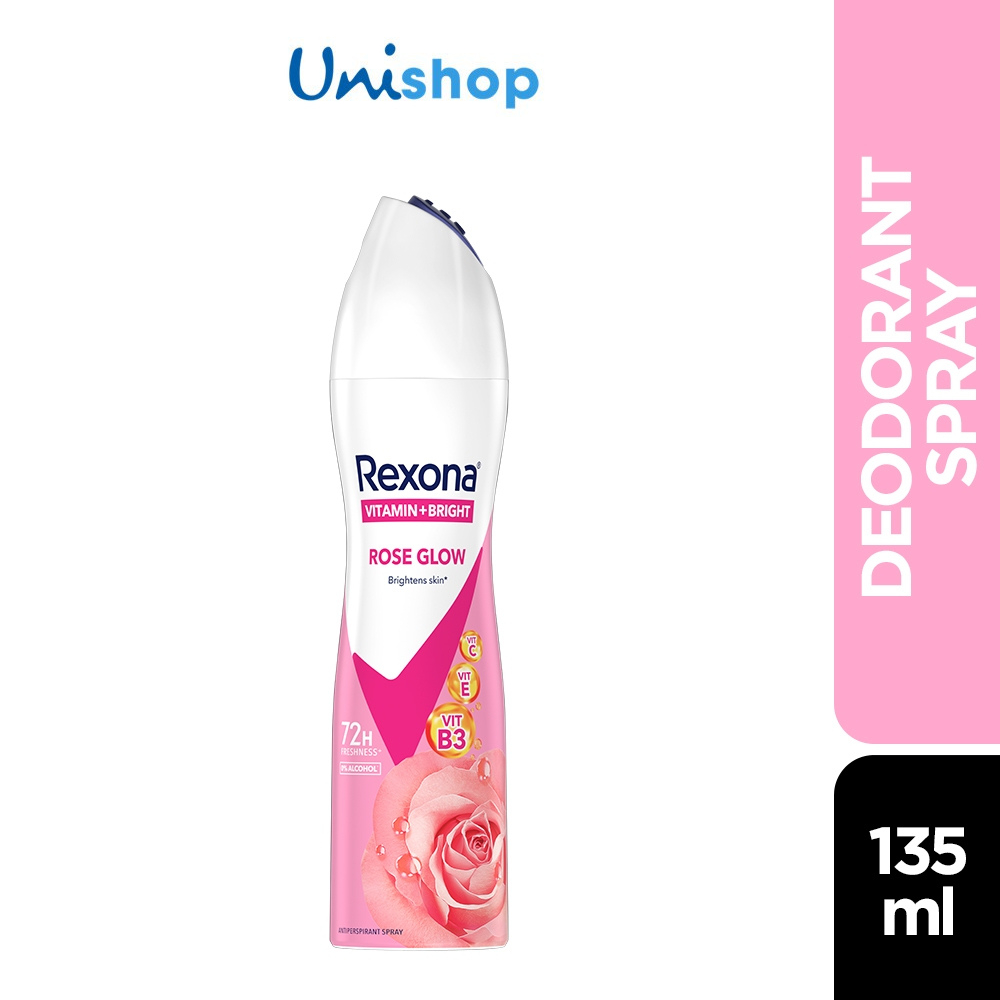 Rexona Women Brightening Fresh Deodorant - Rose Spray (135ml) | Shopee ...