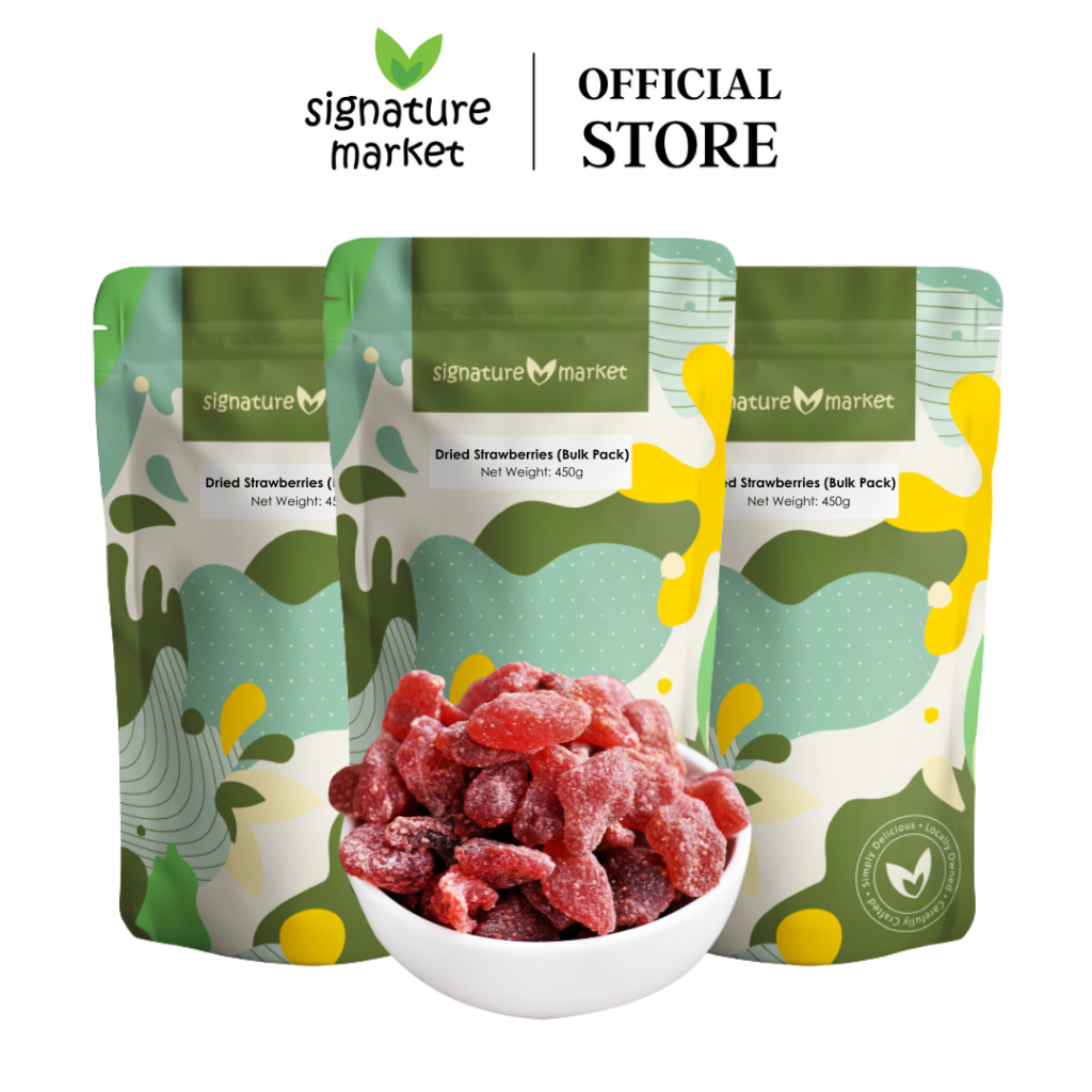 Signature Market 3x Dried Strawberries (Bulk Pack)(450g) | Shopee Malaysia