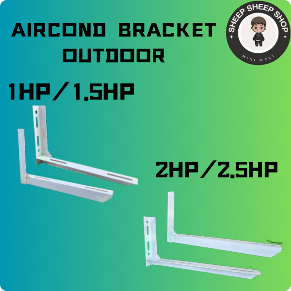 ( A/C ) BRACKET AIRCOND OUTDOOR 1HP/2HP W/COMBO SET *WHITE | Shopee ...