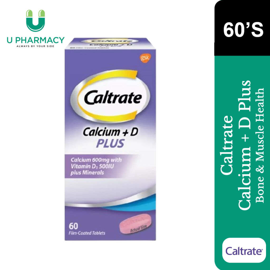 (U Pharmacy )Caltrate 600 Plus Calcium Dietary Supplement For Bone ...