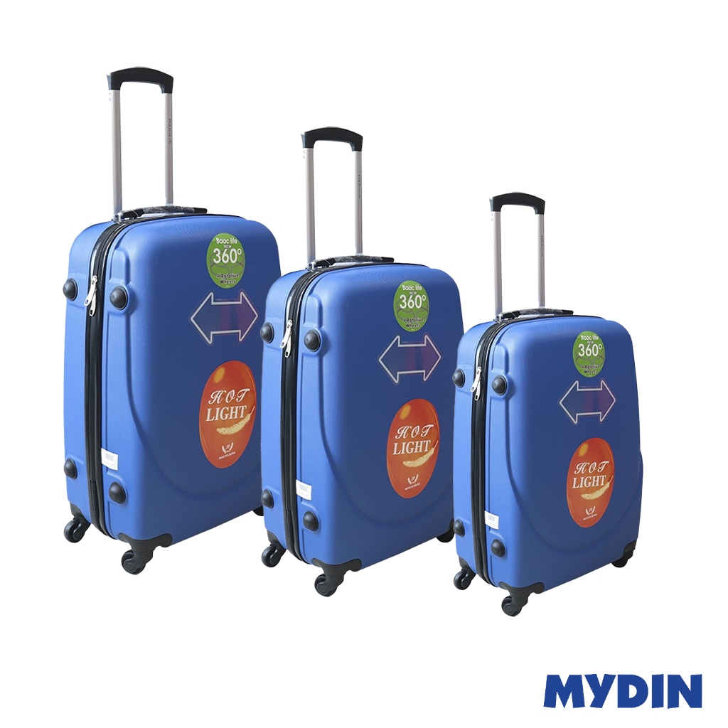 Polo Intermilan Luggage Set ABS A606 (28" - 24" - 20") - Blue | Shopee ...