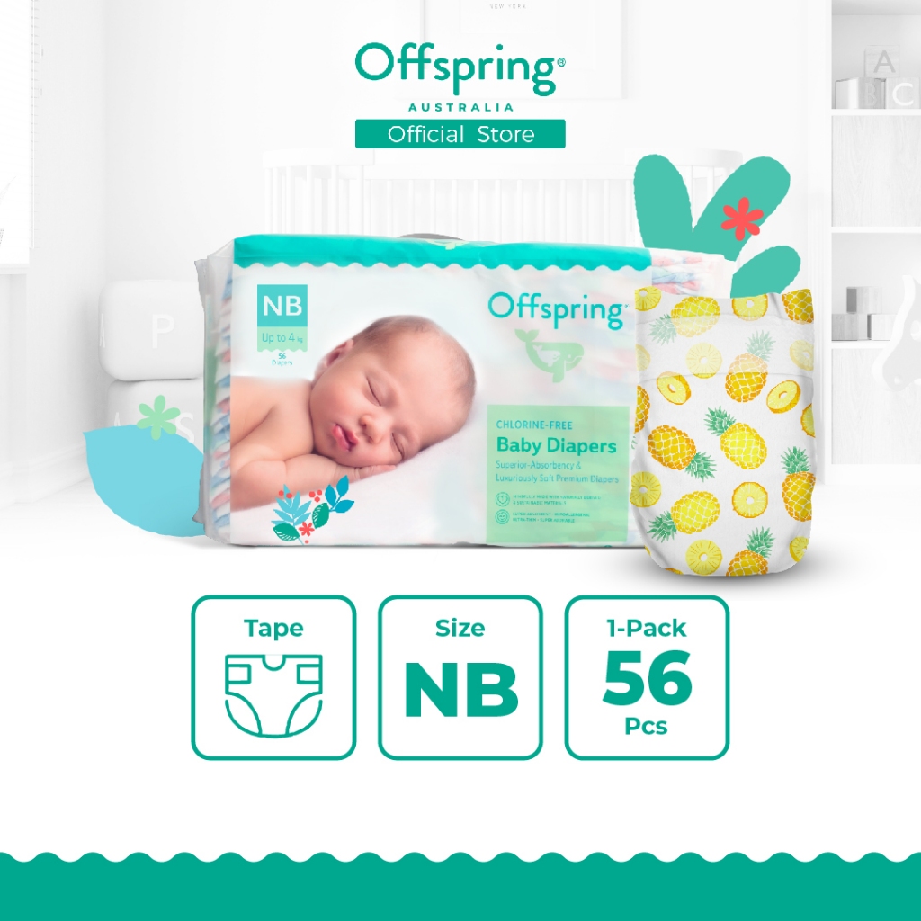 Offspring Fashion Baby Diapers Tape Newborn (56pcs) | Fesyen Lampin ...