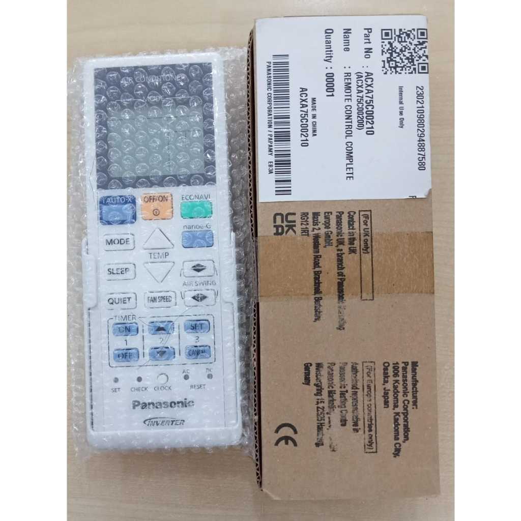 Orginal Panasonic Inverter Wall Remote Control {CS-S18SKH} | Shopee ...