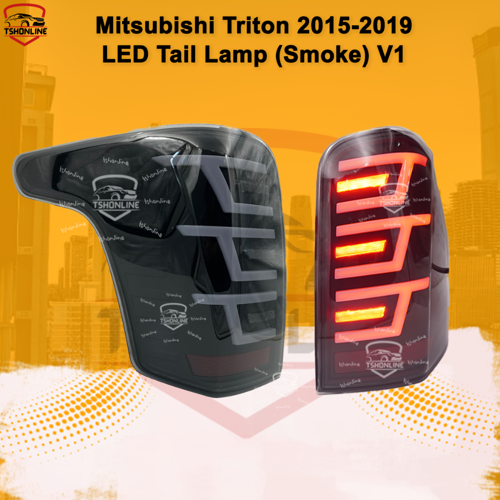 Mitsubishi Triton 2015-2018 LED Tail Lamp (Smoke) V1 Triton Tail Lamp ...
