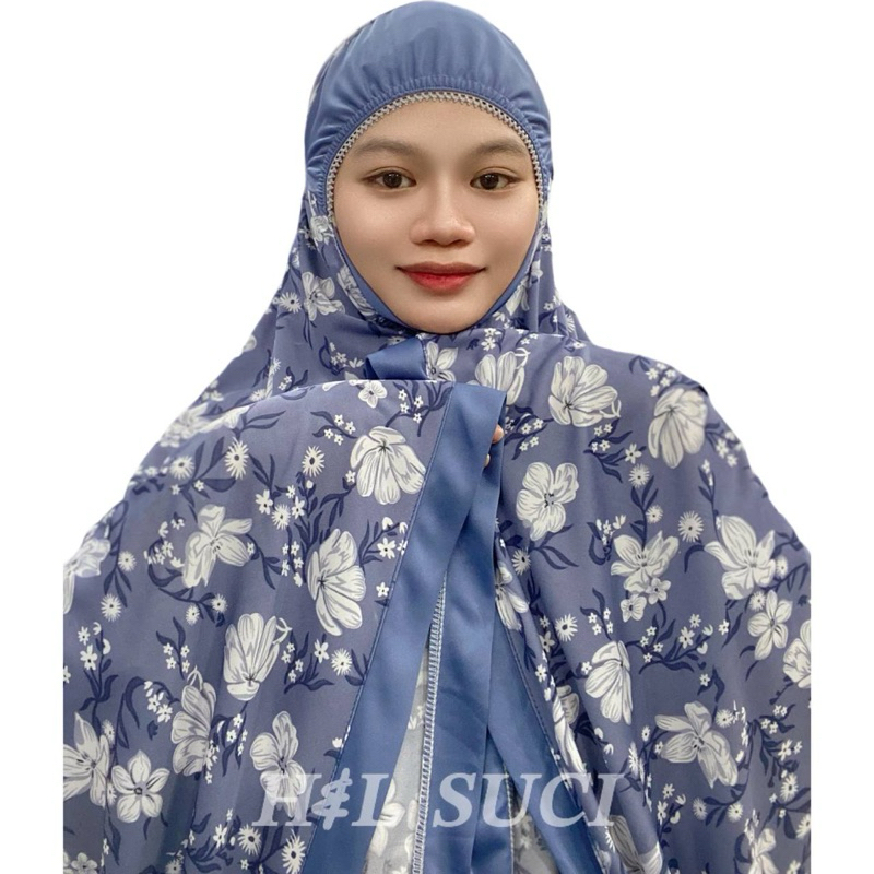 Telekung printed bunga piping (free size dewasa ) | Shopee Malaysia