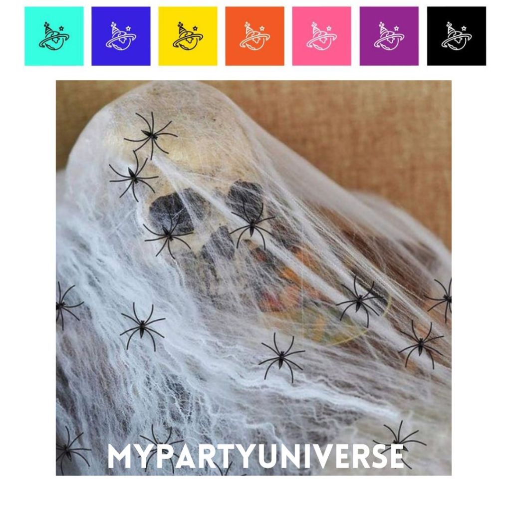 1Pcs COTTON SPIDER WEB HALLOWEEN DECORATION SARANG LABAH-LABAH BAJET ...