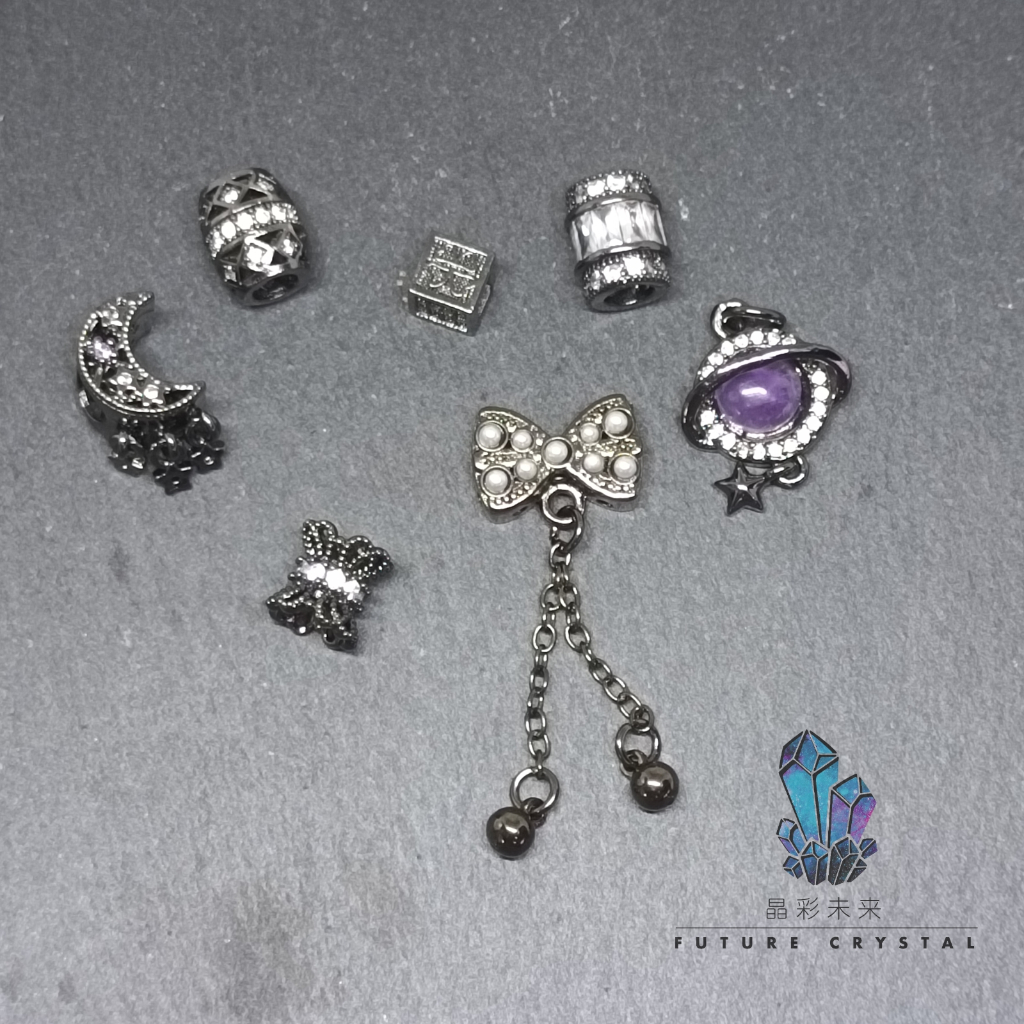 Black Plated Spacers For DIY (1 PC) 黑色配件设计款 设计手串 | Shopee Malaysia