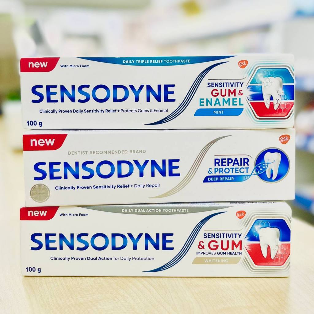 Sensodyne Toothpaste Sensitivity & Gum/Sensitivity Gum & Enamel/Repair & Protect 100g [Exp:09/ ...