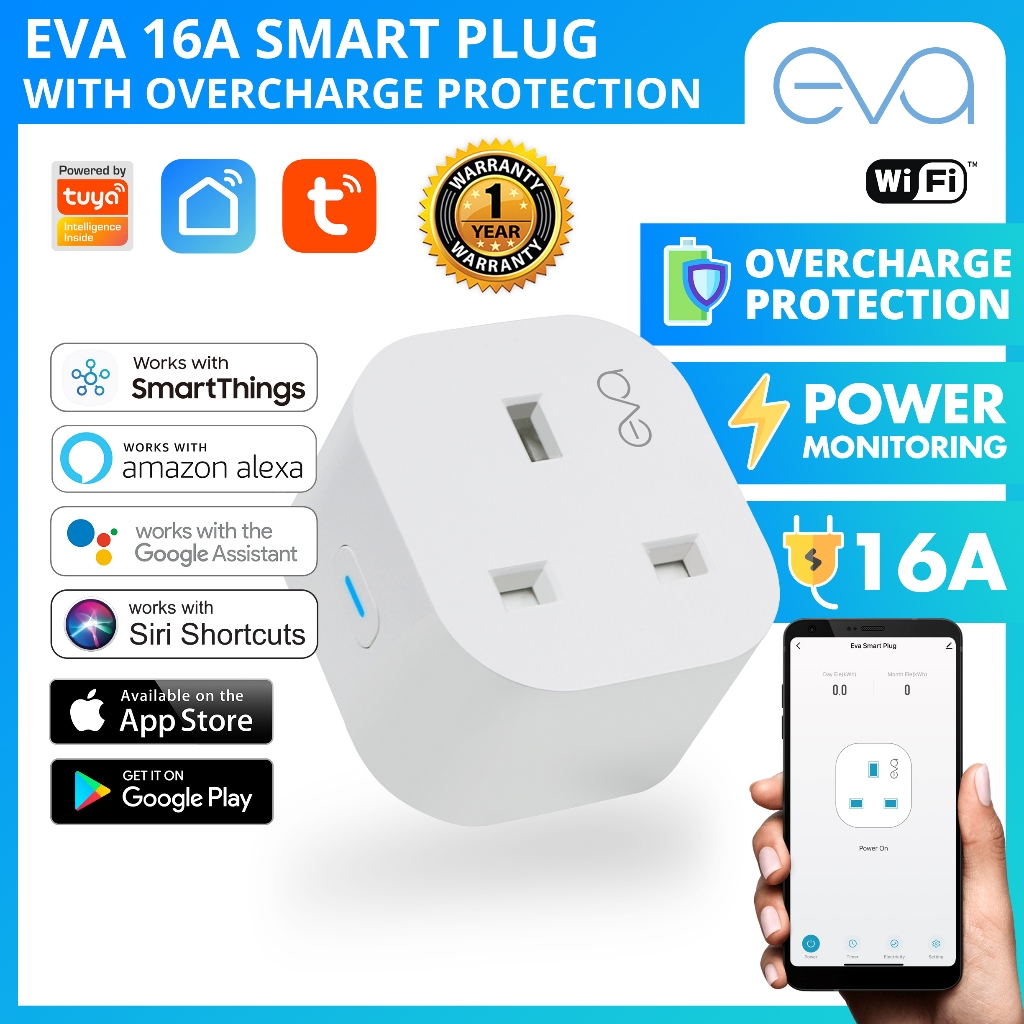 [NEW] Eva 16A WiFi Smart Plug with Power Monitoring works with Tuya ...