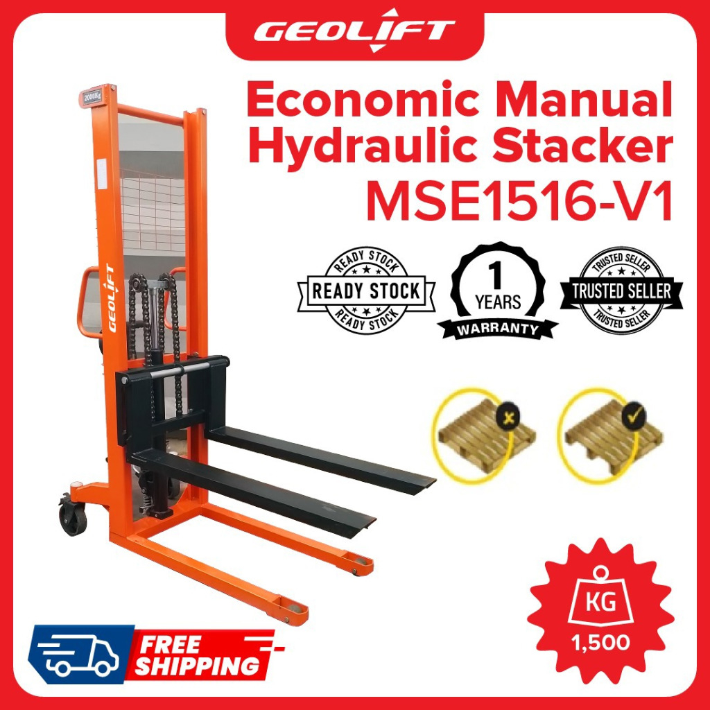 GEOLIFT Economic Manual Hydraulic Stacker - MSE1516-V1 | Shopee Malaysia