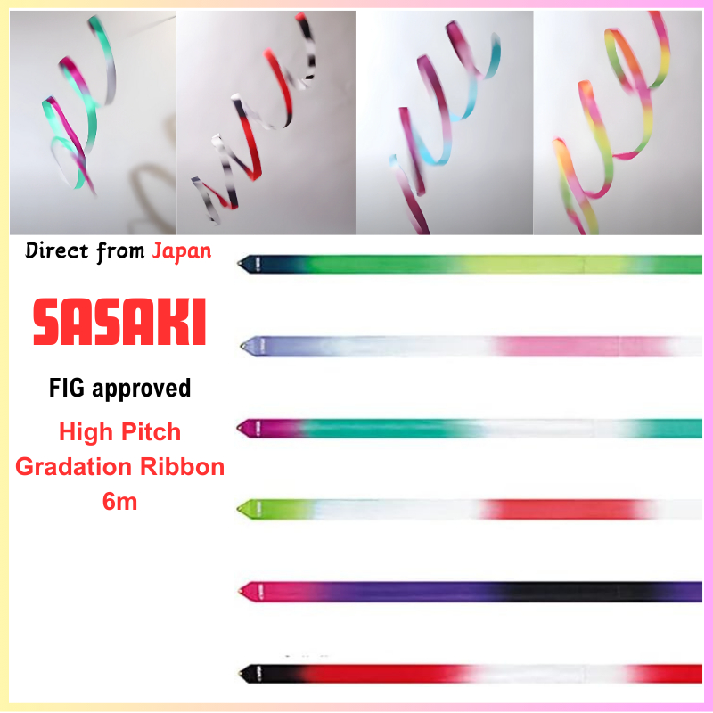 SASAKI Rhythmic Gymnastics Ribbon, High Pitch Gradation M-71HG-F 6m [Direct from Japan] | Shopee ...