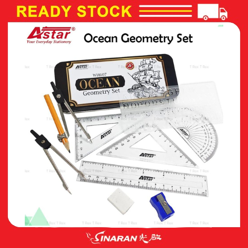 Astar Ocean Geometry Set / Ruler / Mathematical Instruments | Shopee ...