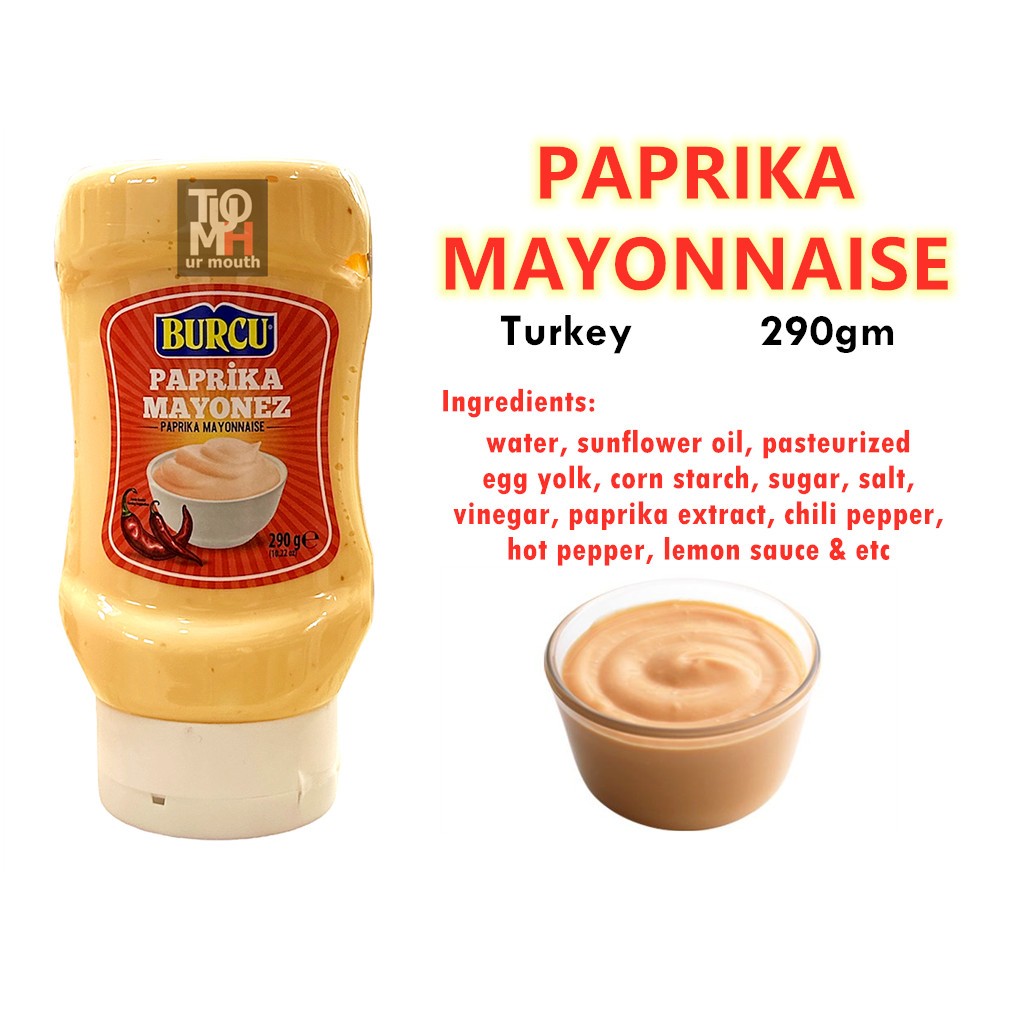 290gr BURCU Paprika Mayonnaise Sauce/ Sos Mayonis Chili/ Dressing Dip ...