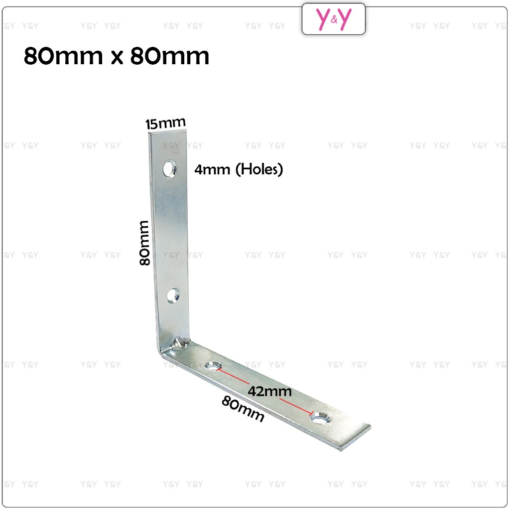 Y&Y Eco 15mm Zinc Steel Metal Angle L Bracket / L Shape Shelve Corner ...