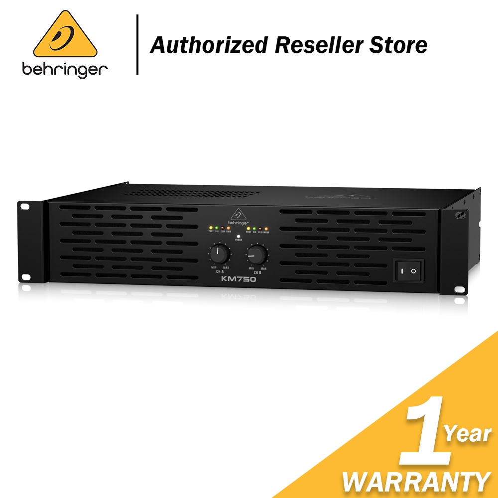 Behringer KM750 750-watt 2-channel Power Amplifier (KM-750 / KM 750 ...