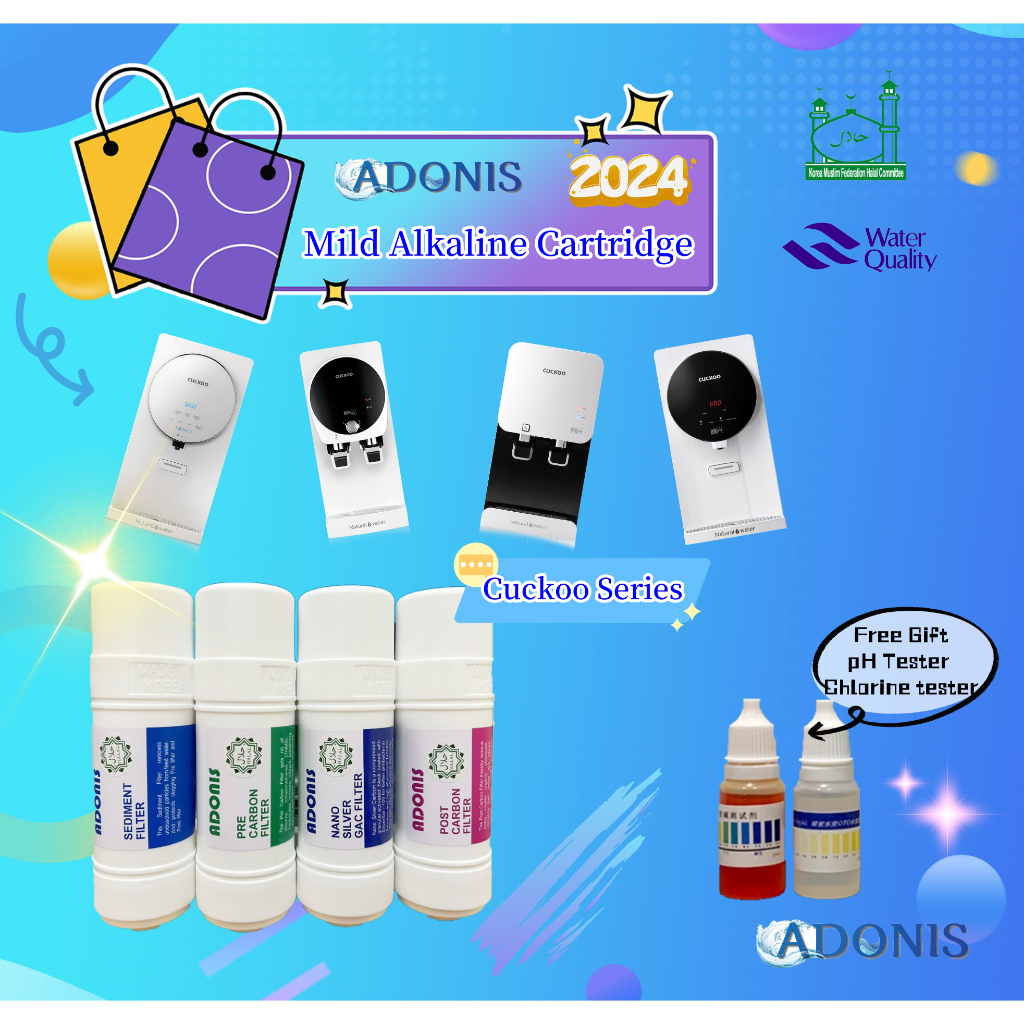ADONIS - Cuckoo Water Filter High Quality Compatible Water Filter Replacement Catridge ( 4 pcs ...