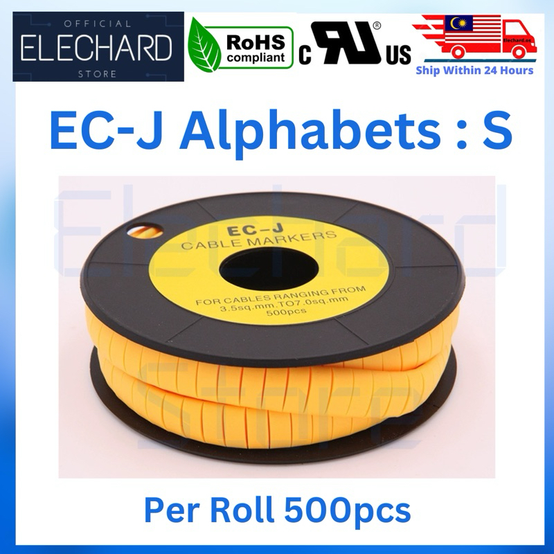 Nylon Cable Marker Strip Width 9mm EC-J FM-1 Numbering Alphabets Symbol ...